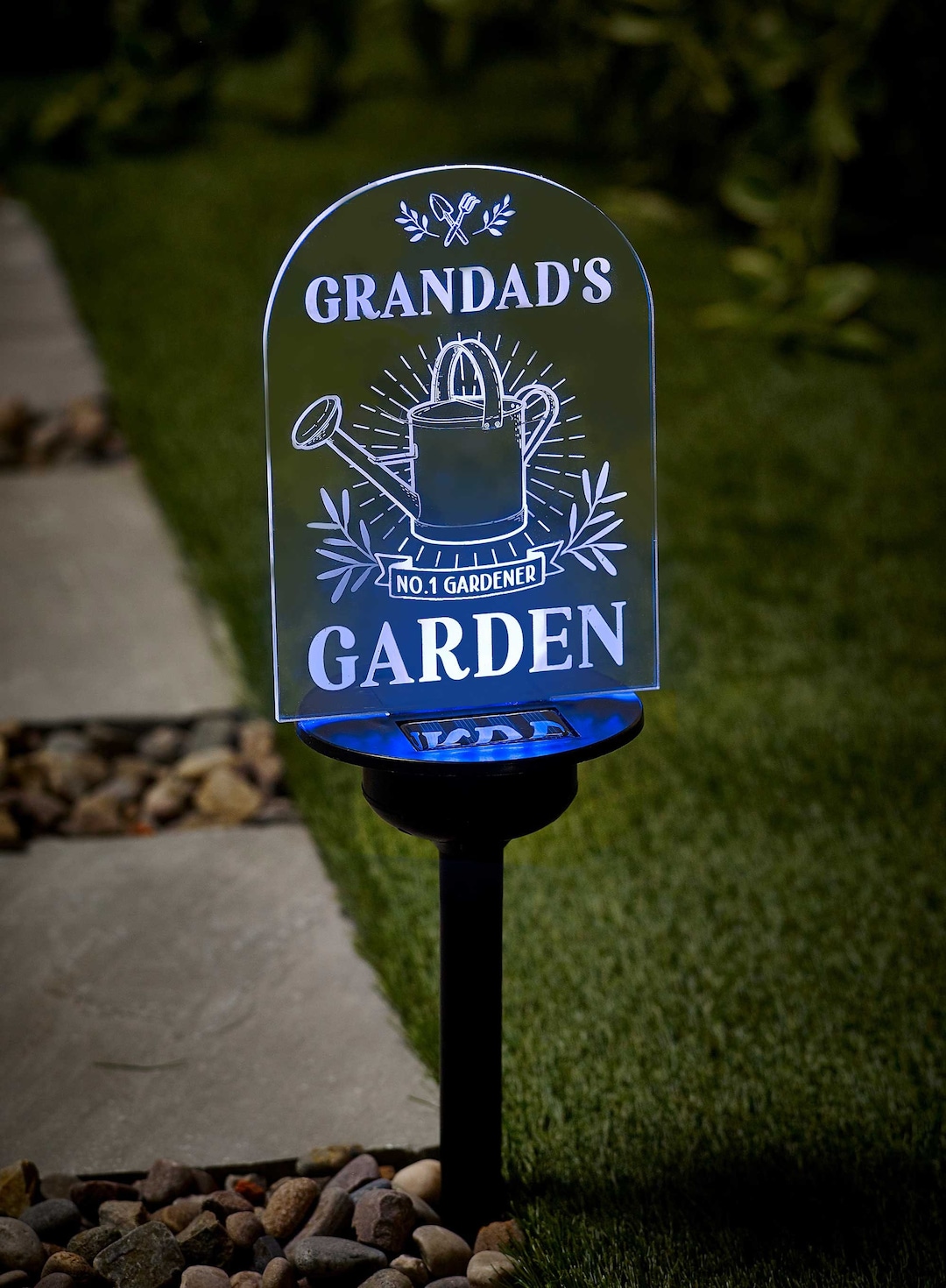 Personalised Name Garden Solar Light LED Colour Changing Sign - Etsy UK