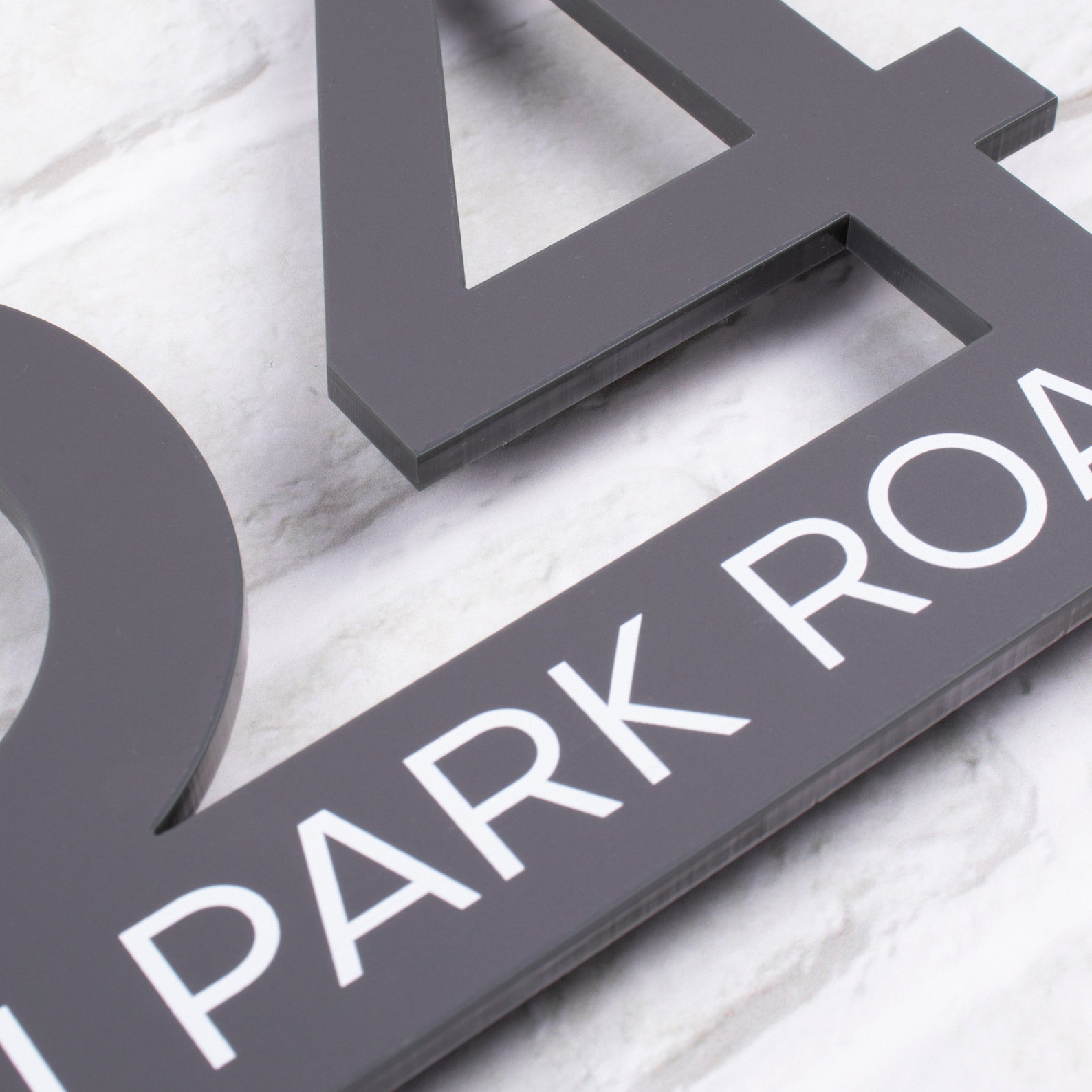 Modern House Sign 3D Contemporary Acrylic Floating House Number Plaque ...