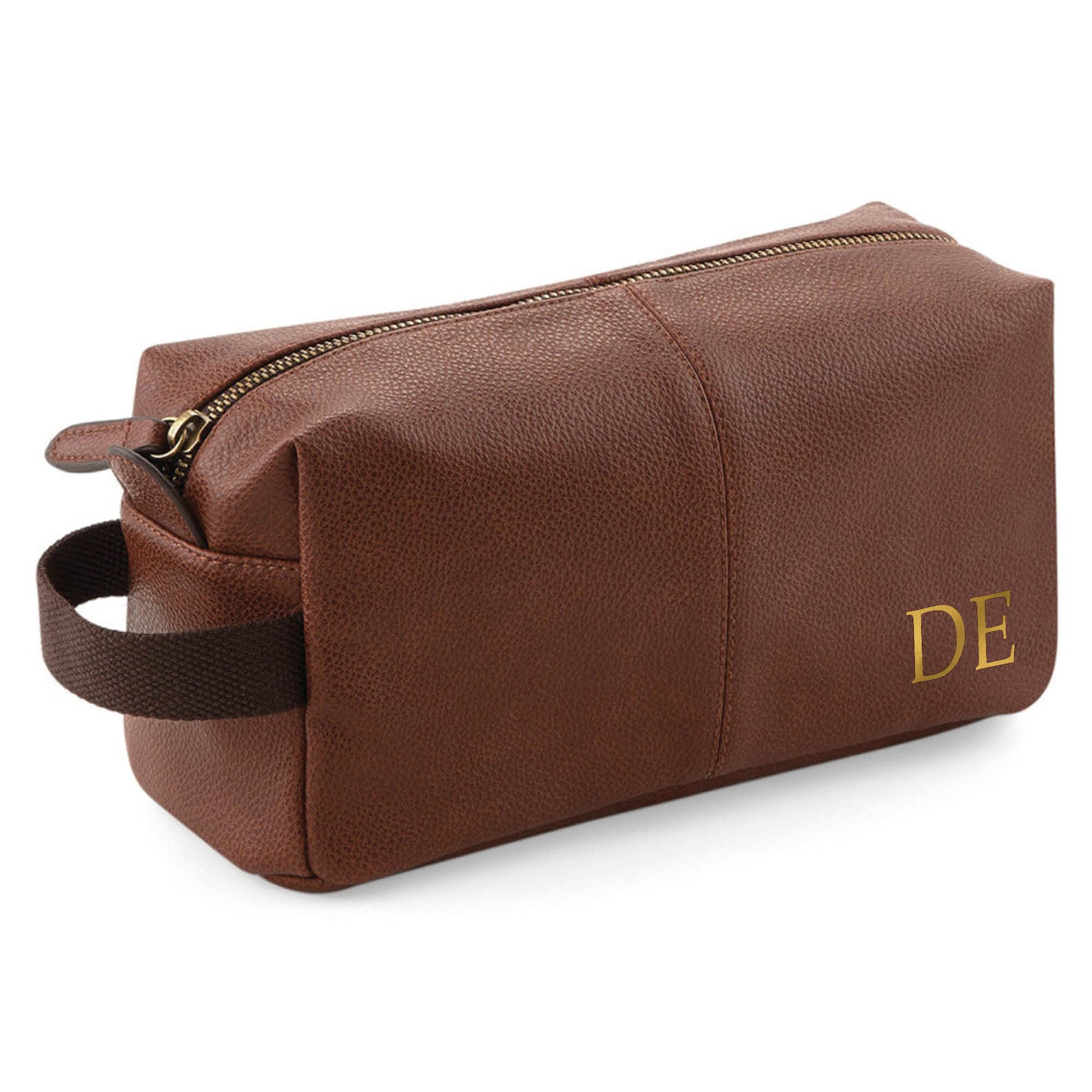 Personalised Washbag Mens Leather Look Toiletry Wash Bag - Etsy UK