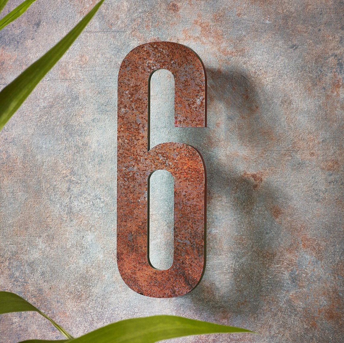 Modern House Numbers Contemporary Floating House Sign Rust - Etsy