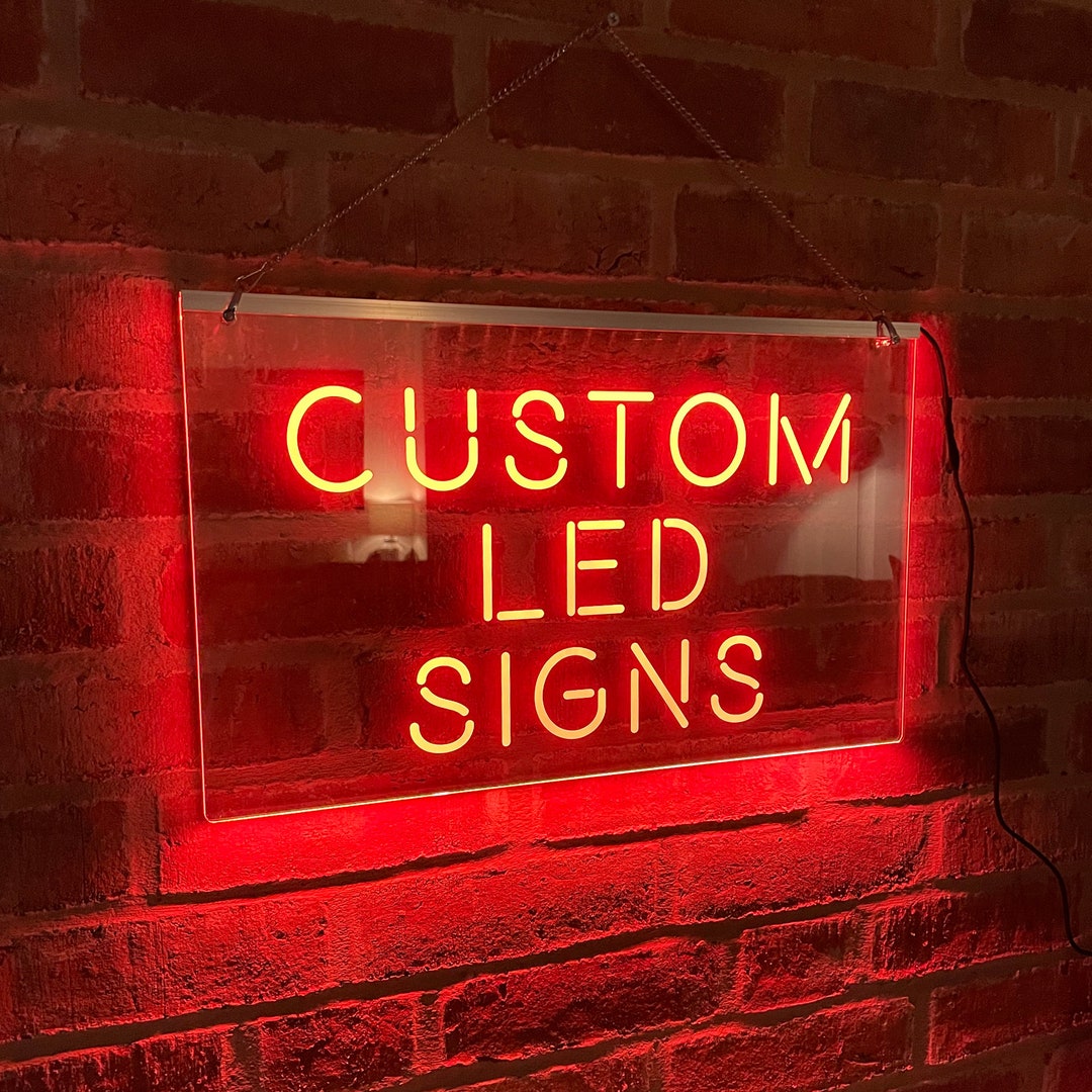 Custom Led Neon Sign Personalised Light Up Illuminated Home Bar Man Cave Wedding Sign Etsy Uk