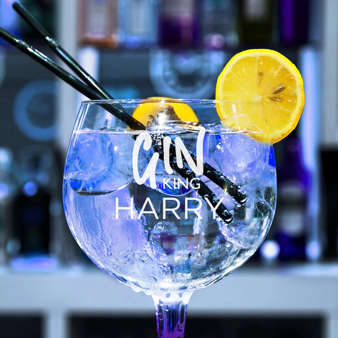 Personalized Gin King Balloon Glass - Engraved Gin & Tonic Goblet - Etsy UK