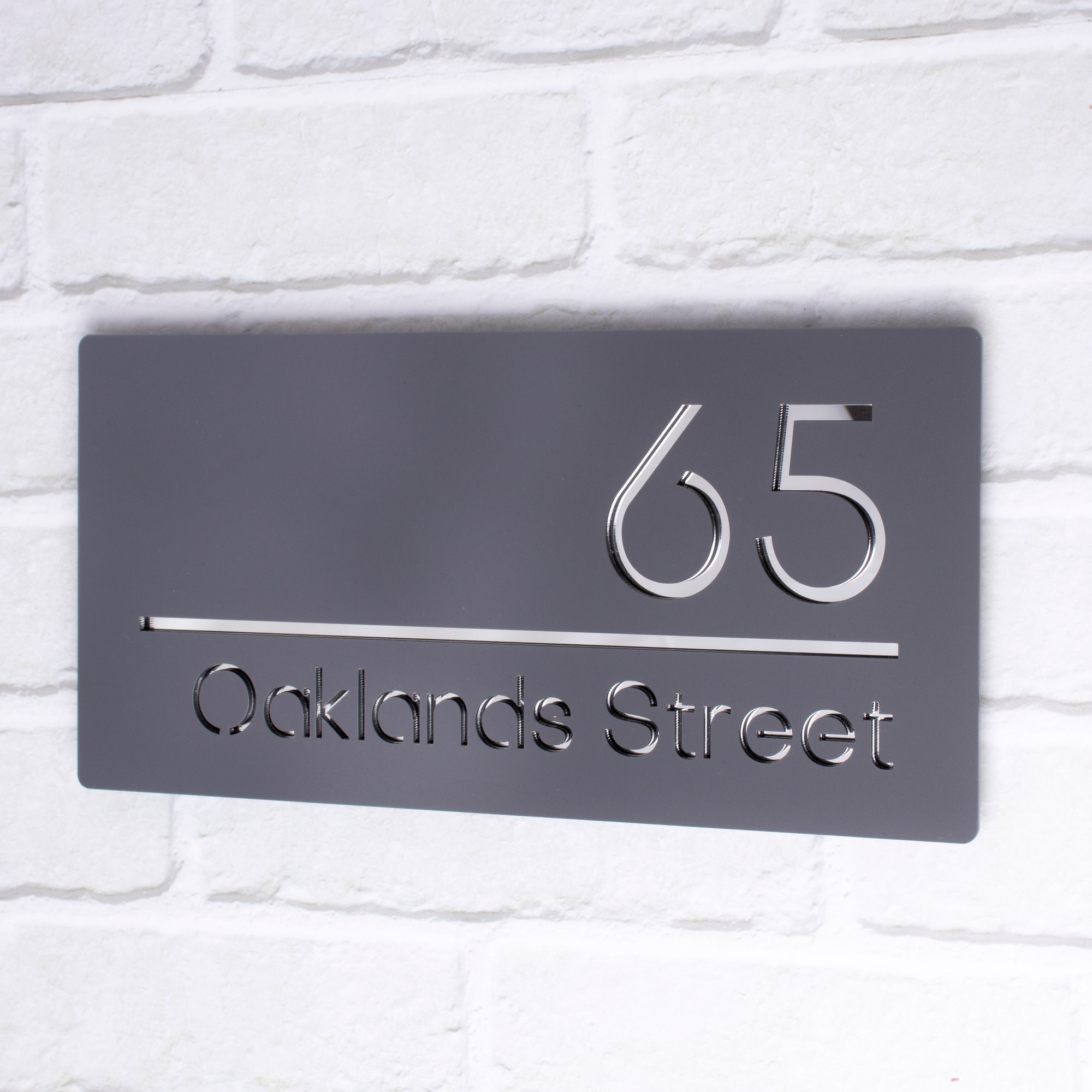Contemporary Acrylic House Sign Modern Door Number Address - Etsy UK