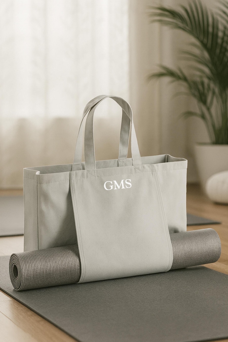 Personalised Yoga Mat Bag: Custom Pilates Organic Tote Bag - Etsy UK