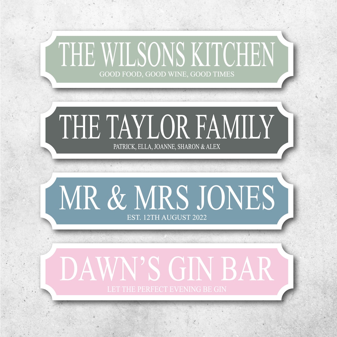 Personalized Family Name Street Sign: Vintage Garden Decor - Etsy UK