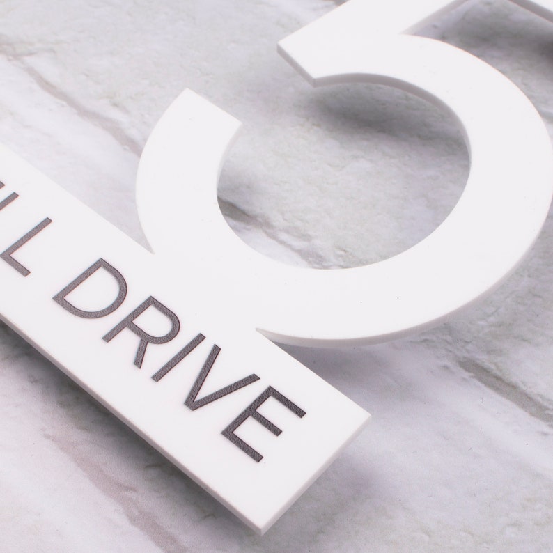 Modern House Numbers Contemporary Floating House Sign - Etsy UK