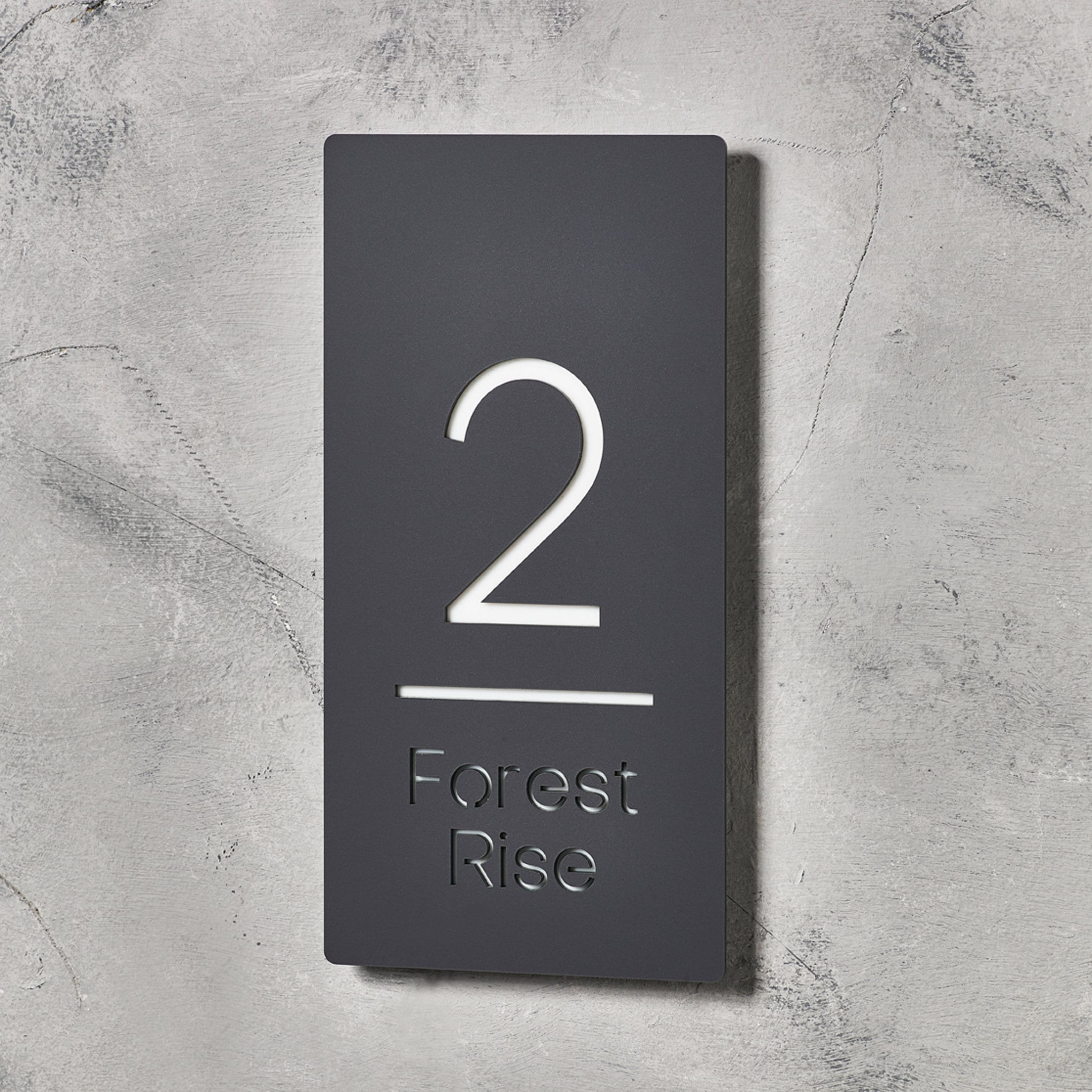 Illuminated House Sign Modern LED House Number - Etsy