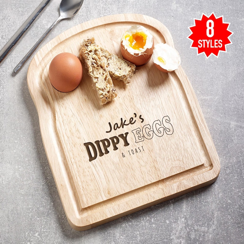 Personalised Egg & Toast Board: Handmade Breakfast Dippy Egg Cup - Etsy UK