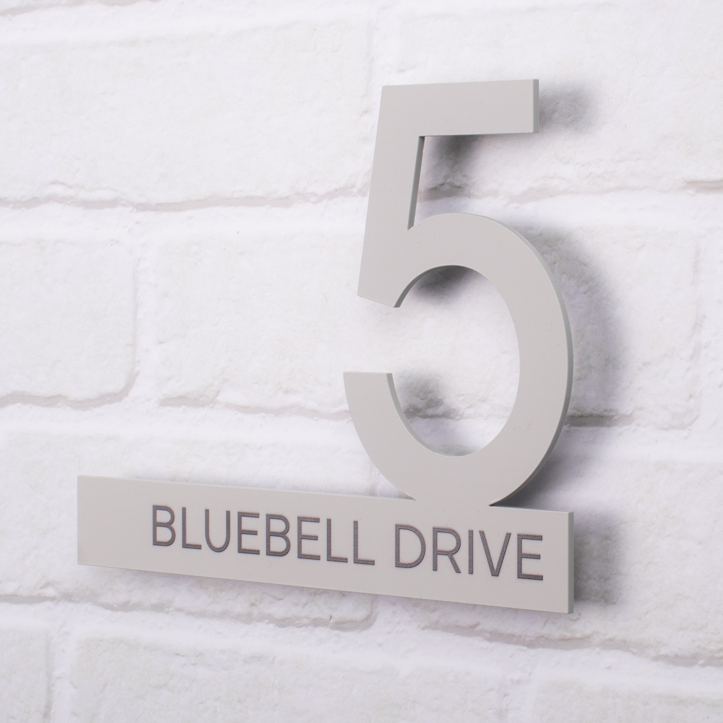 Modern House Numbers | Contemporary Floating House Sign - Etsy UK