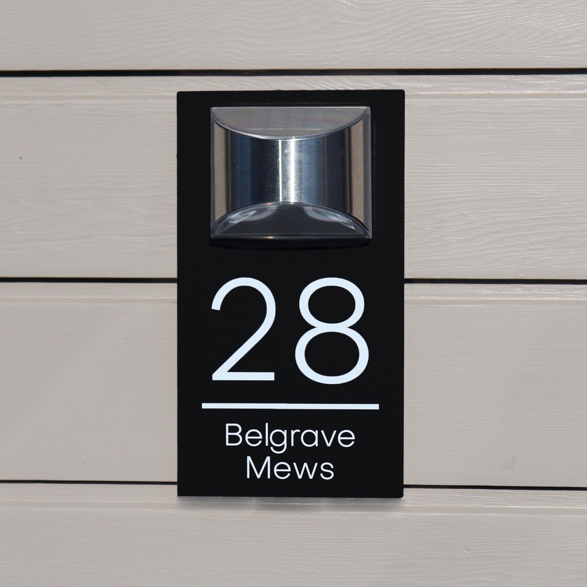 Solar House Sign LED Illuminated Contemporary Modern Door - Etsy UK