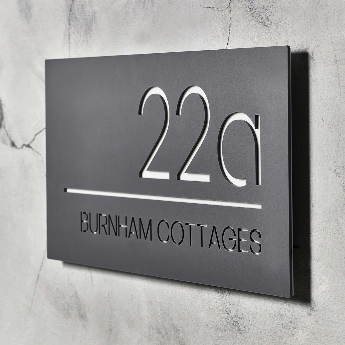 Illuminated House Sign Modern LED House Number - Etsy