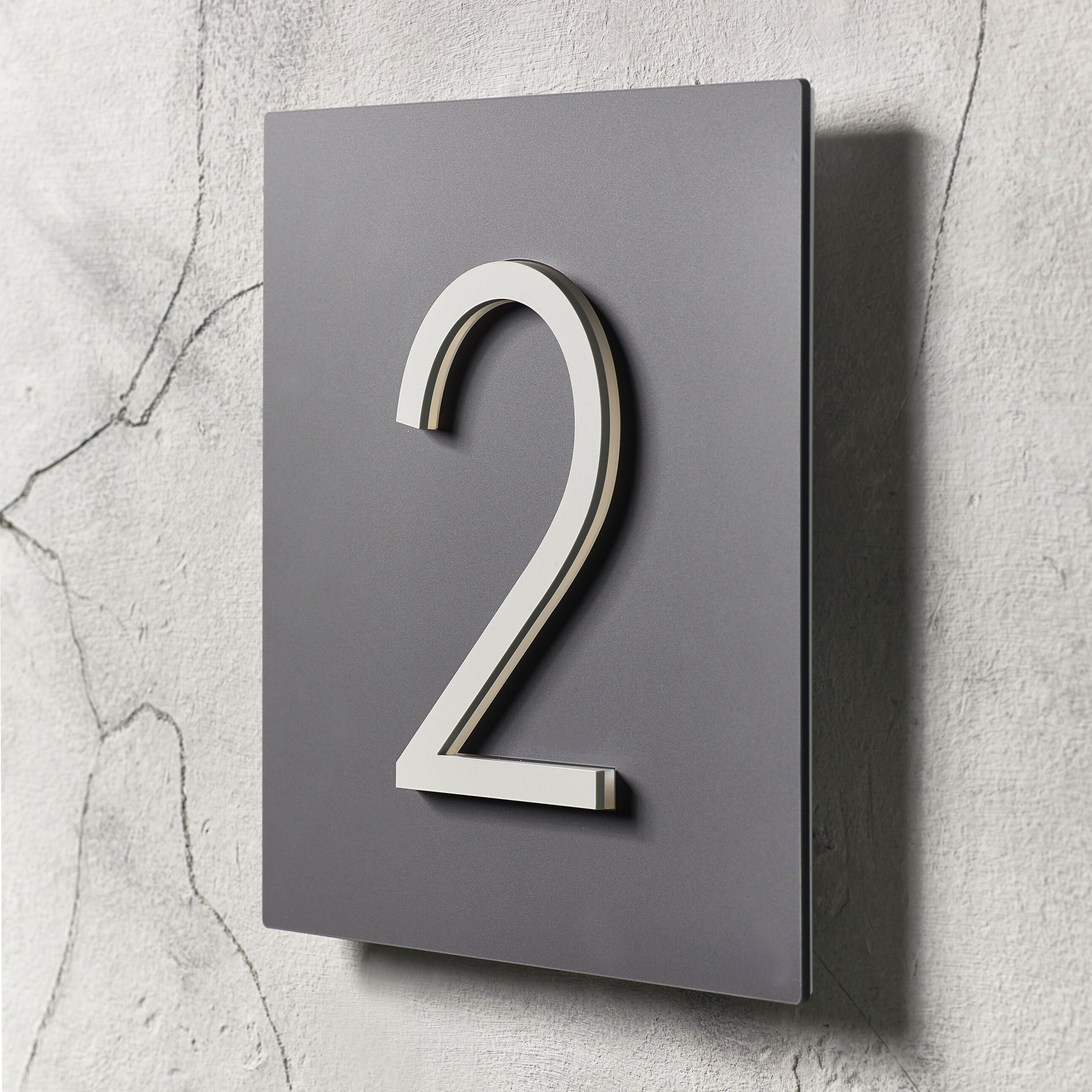 Illuminated House Number LED Halo 3D Acrylic Door Number Sign | Etsy