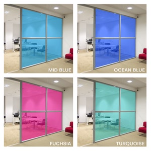 Stained Glass Transparent Coloured Window Film Self Adhesive Vinyl ...