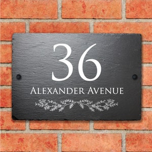 Slate House Sign | Rustic Door Number - Etsy UK
