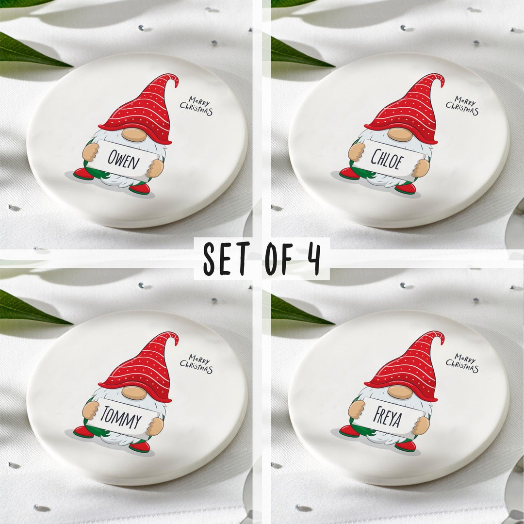 Personalised Christmas Drink Coaster Gnome Gonk Xmas - Etsy UK