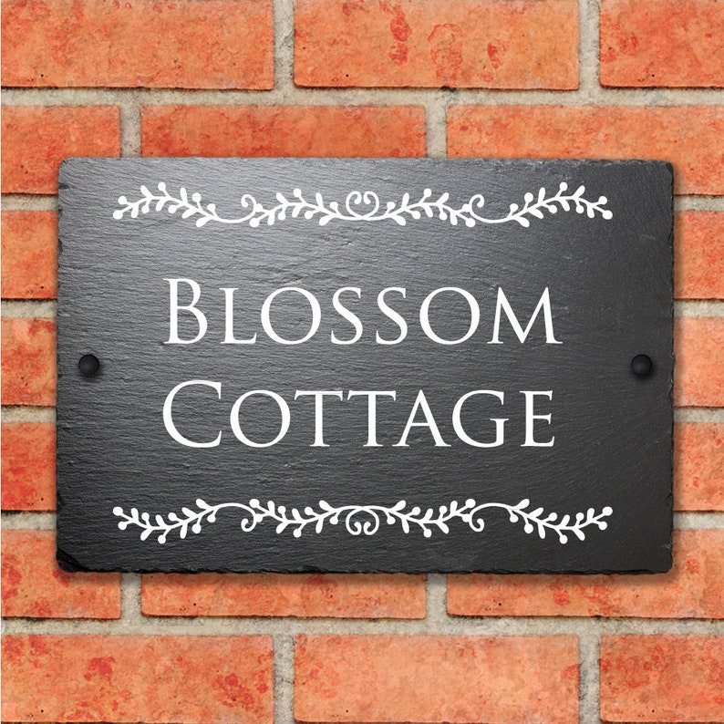 Slate House Sign Rustic House Plaque 20cm x 30cm | Etsy