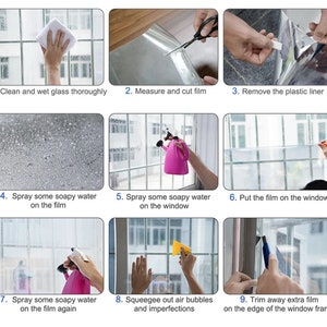 Stained Glass Transparent Coloured Window Film Self Adhesive Vinyl ...