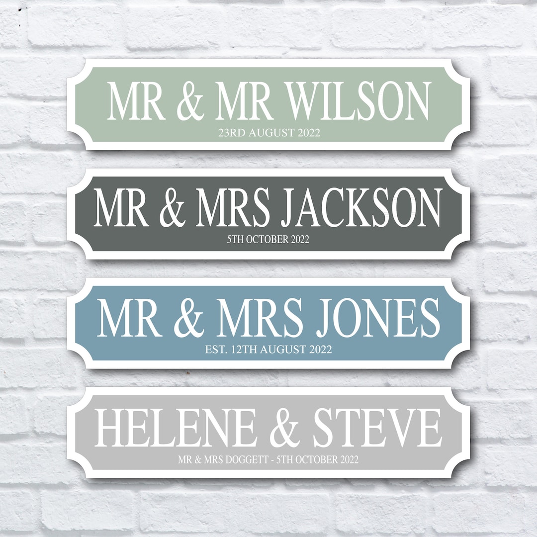 Personalized Mr & Mrs Wedding Sign: Vintage Style Acrylic Plaque - Etsy