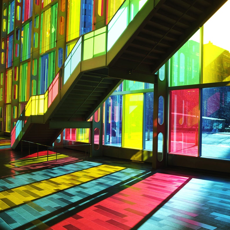 Stained Glass Transparent Coloured Window Film Self Adhesive Vinyl ...