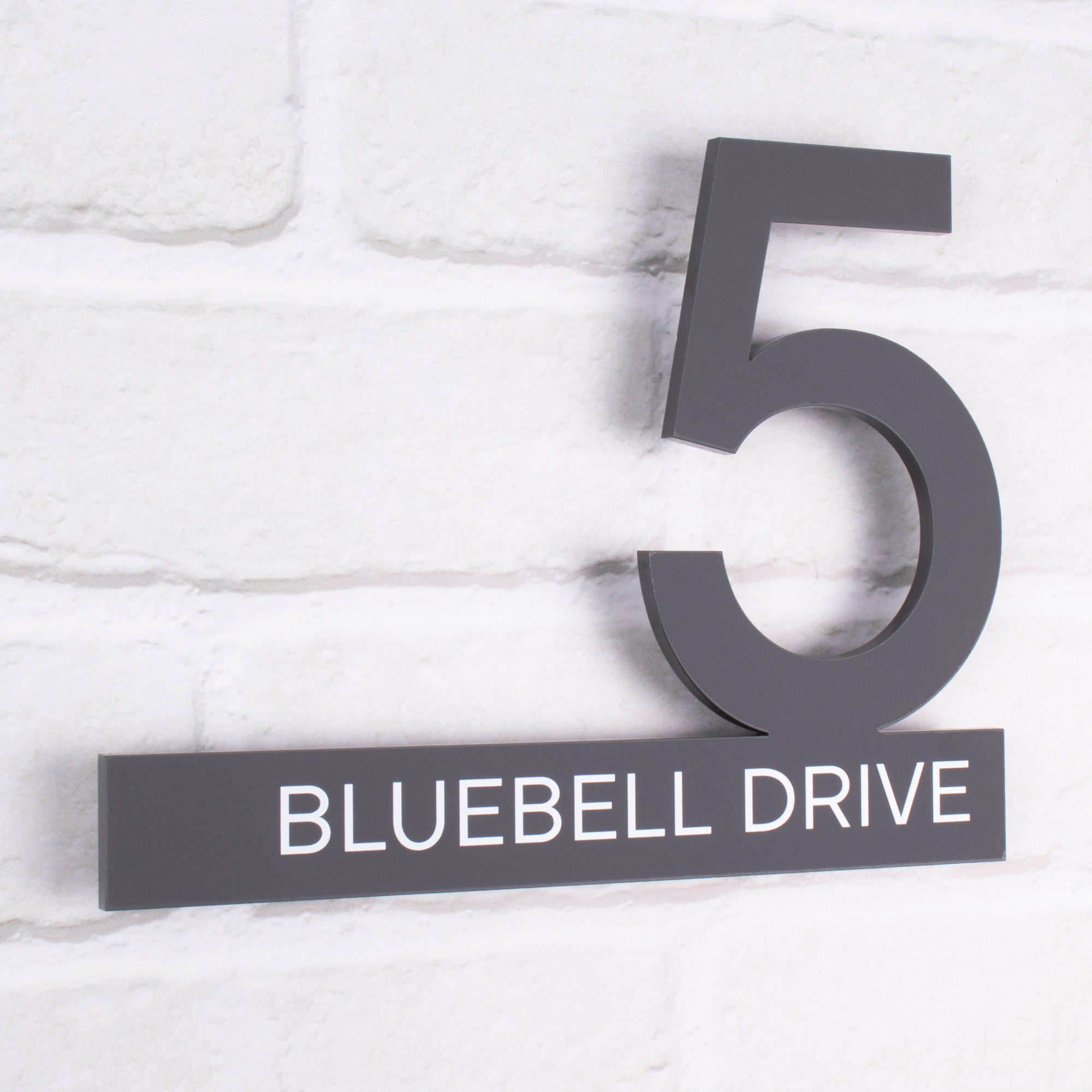 Modern House Sign 3D Contemporary Acrylic Floating House Number Plaque ...