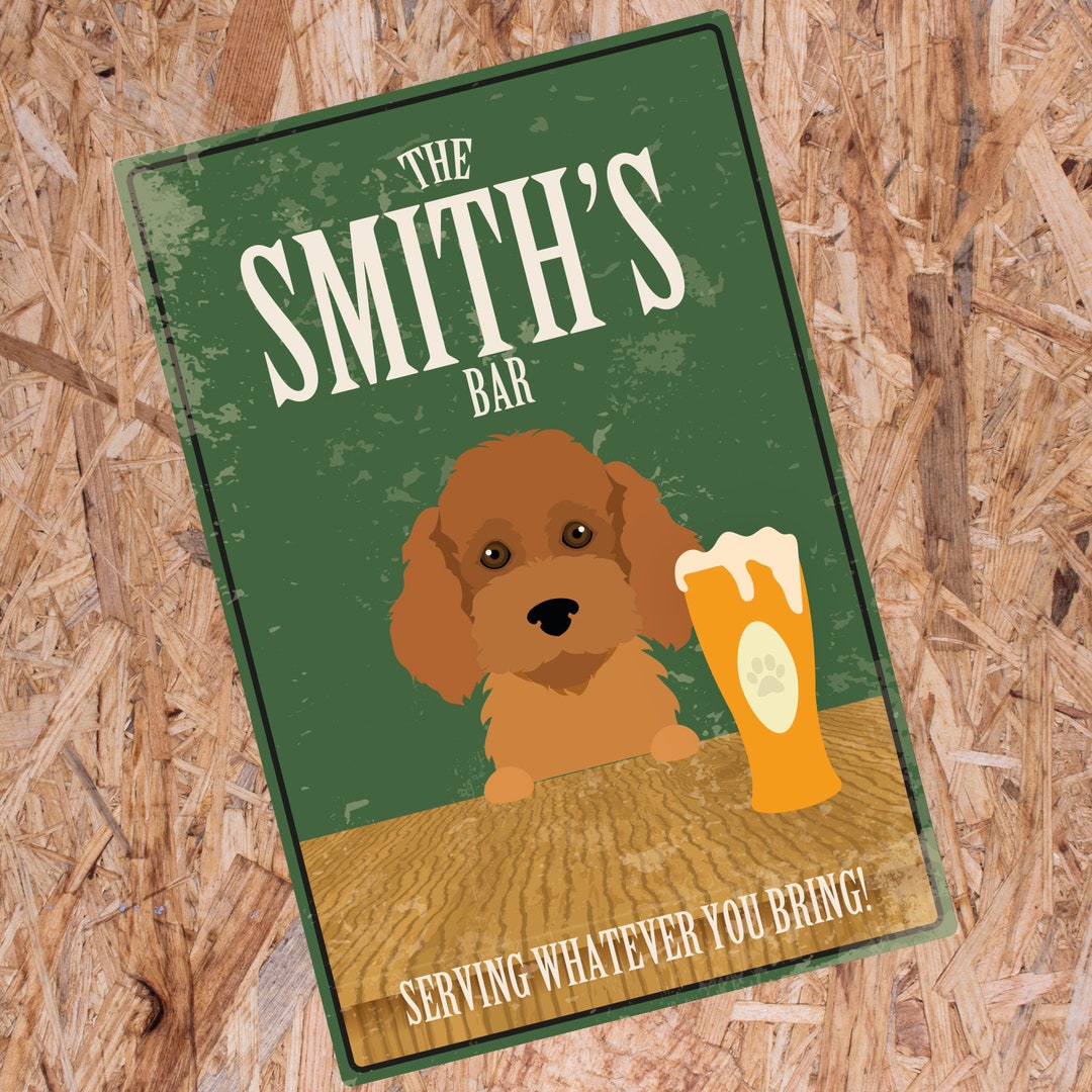 Personalised Bar Sign, Bar, Lots of Dogs, Gift, Daddy, Grandad, Pub ...