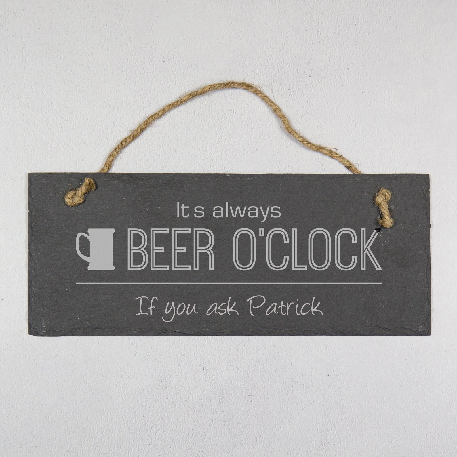 Personalised Beer O'clock Sign Slate Hanging Sign Bar - Etsy UK