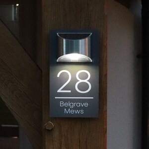 Solar House Sign LED Illuminated Contemporary Modern Door - Etsy UK