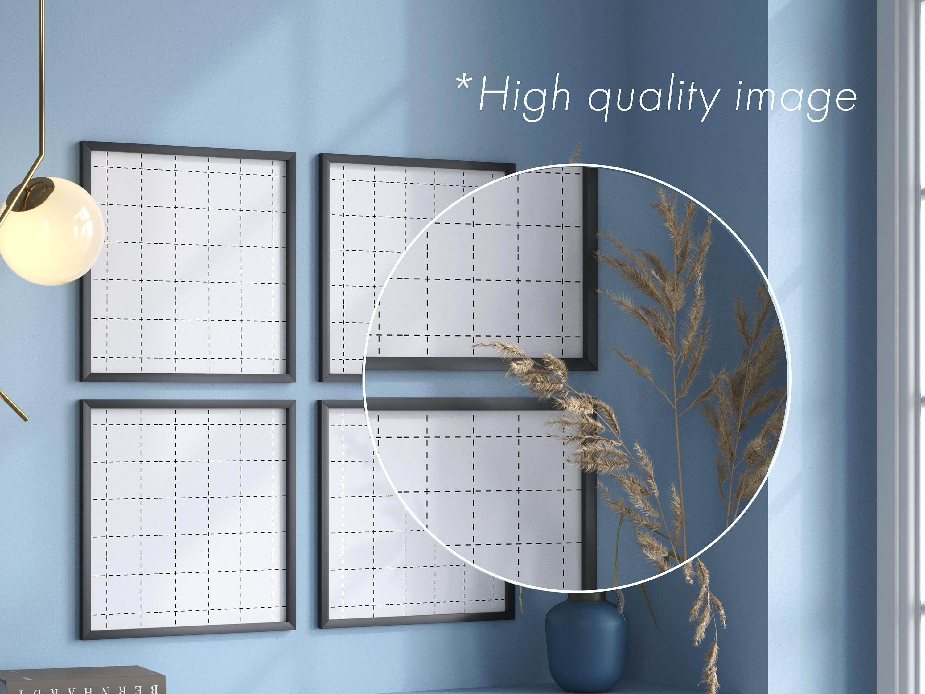 Four Square Frames Mockups With Different Finishes JPGPSD With Smart ...