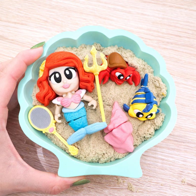 XL Mermaid Moon Sand Play Set – 3D Printed Toy, Sensory Ocean Fun - Etsy
