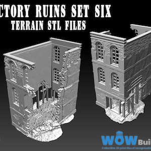 Ruined Factory Terrain Set: STL Files for Wargames (digital Download ...
