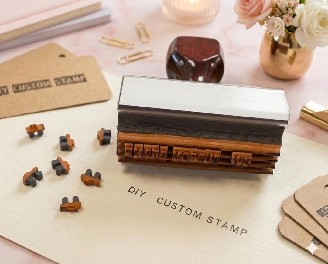 Personalized Custom Rubber Stamp | DIY Text Stamp With Interchangeable ...