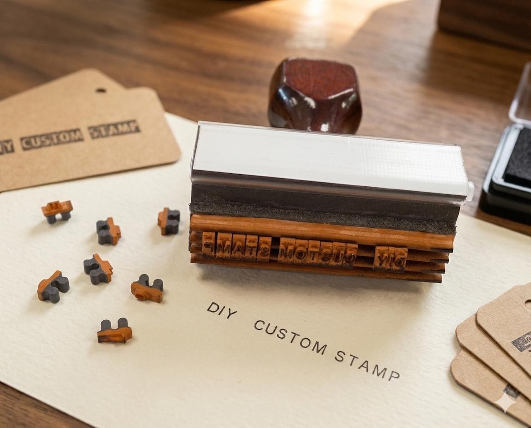 Personalized Custom Rubber Stamp | DIY Text Stamp With Interchangeable ...