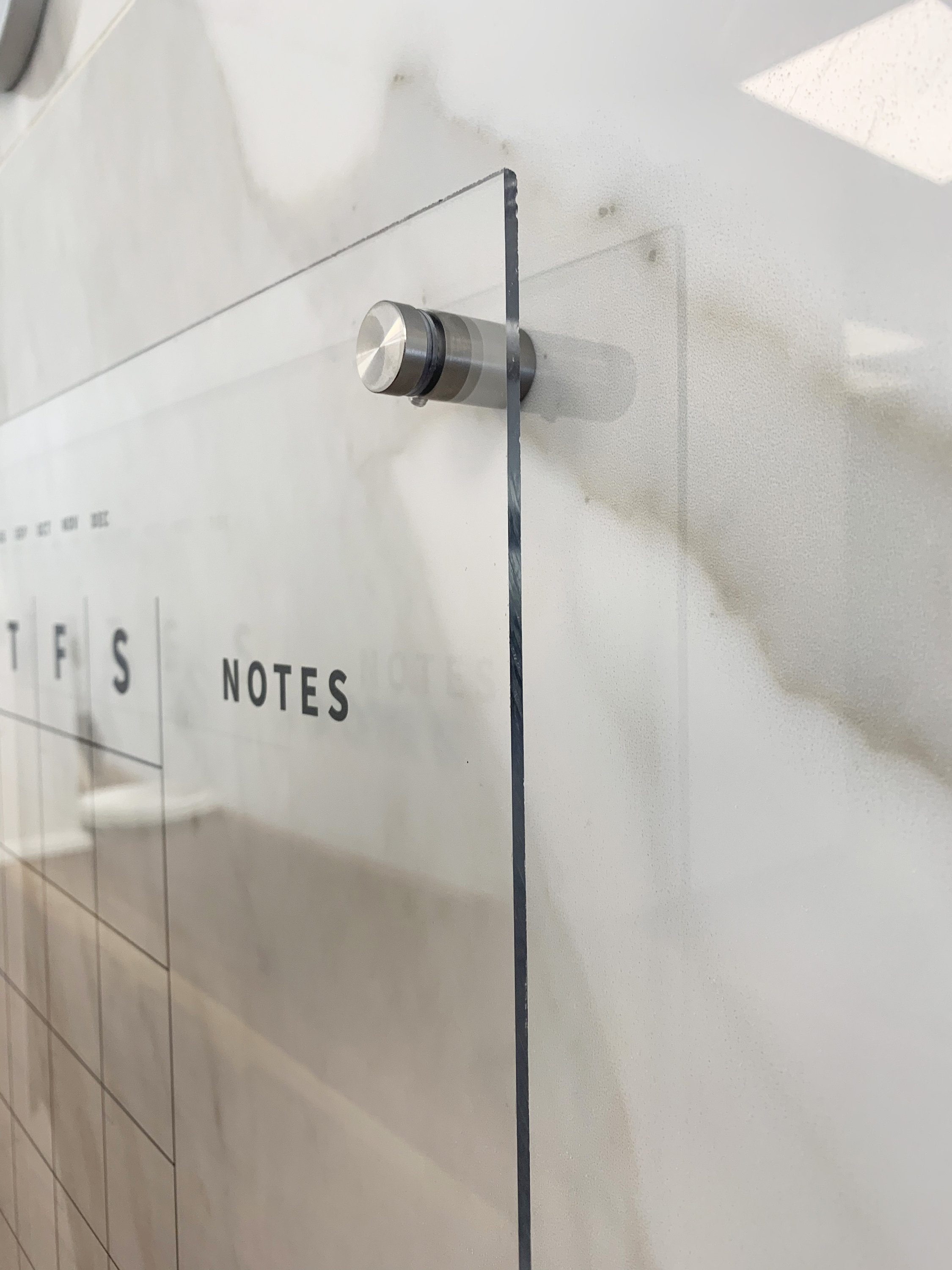 DRY ERASE CALENDAR/ Personalized Clear Acrylic Monthly Wall Custom ...