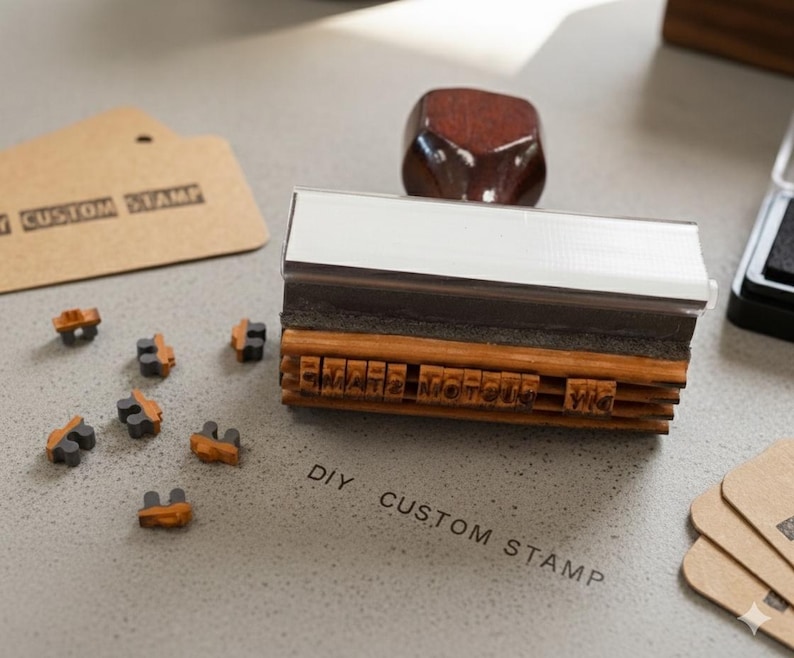 Personalized Custom Rubber Stamp | DIY Text Stamp With Interchangeable ...