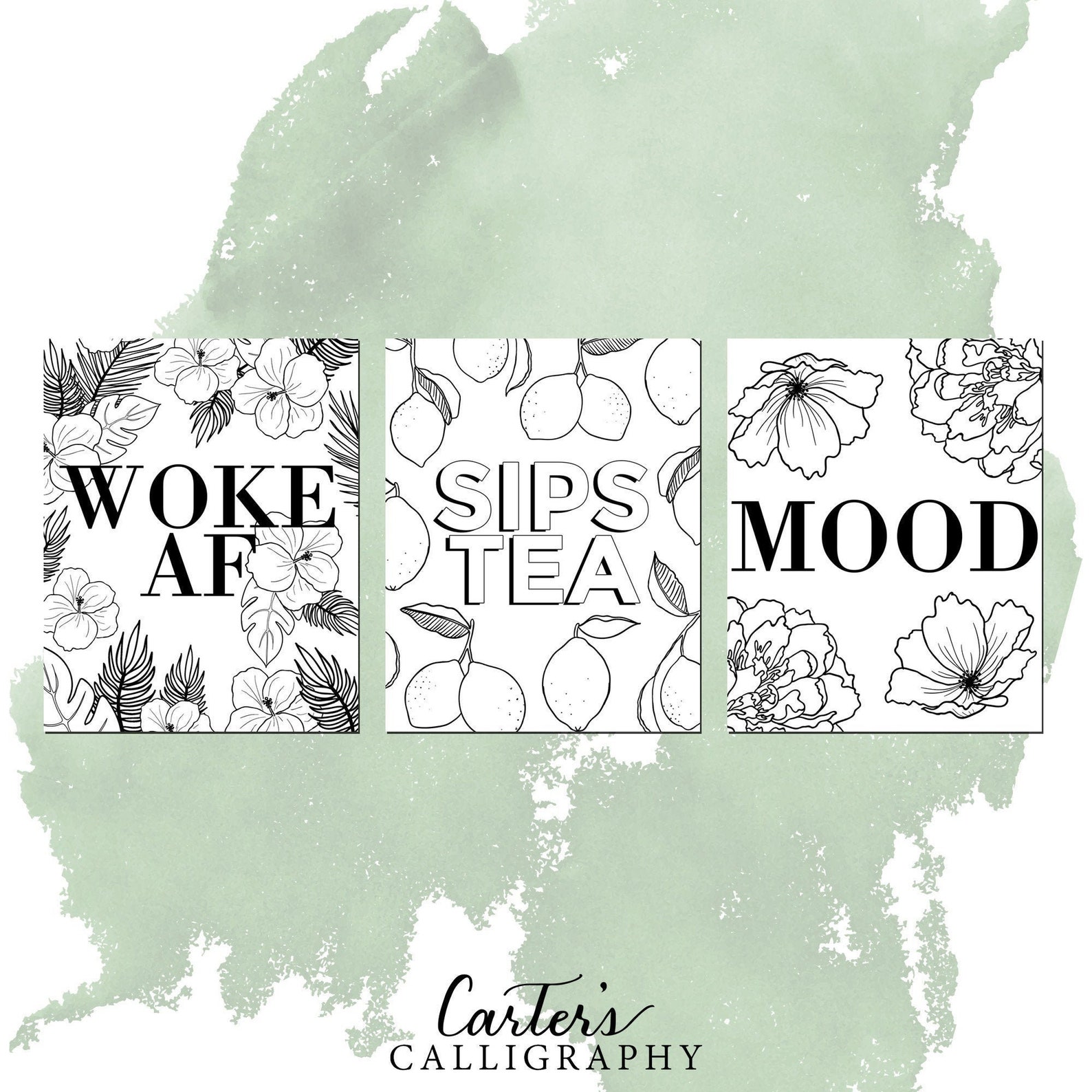 Slang Printable Adult Coloring Pages 2020 - Etsy