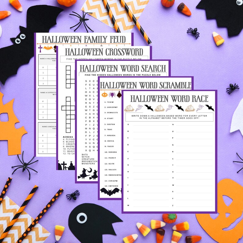 Halloween Party Games Bundle - 11 Scary Games Set - Scattergories ...