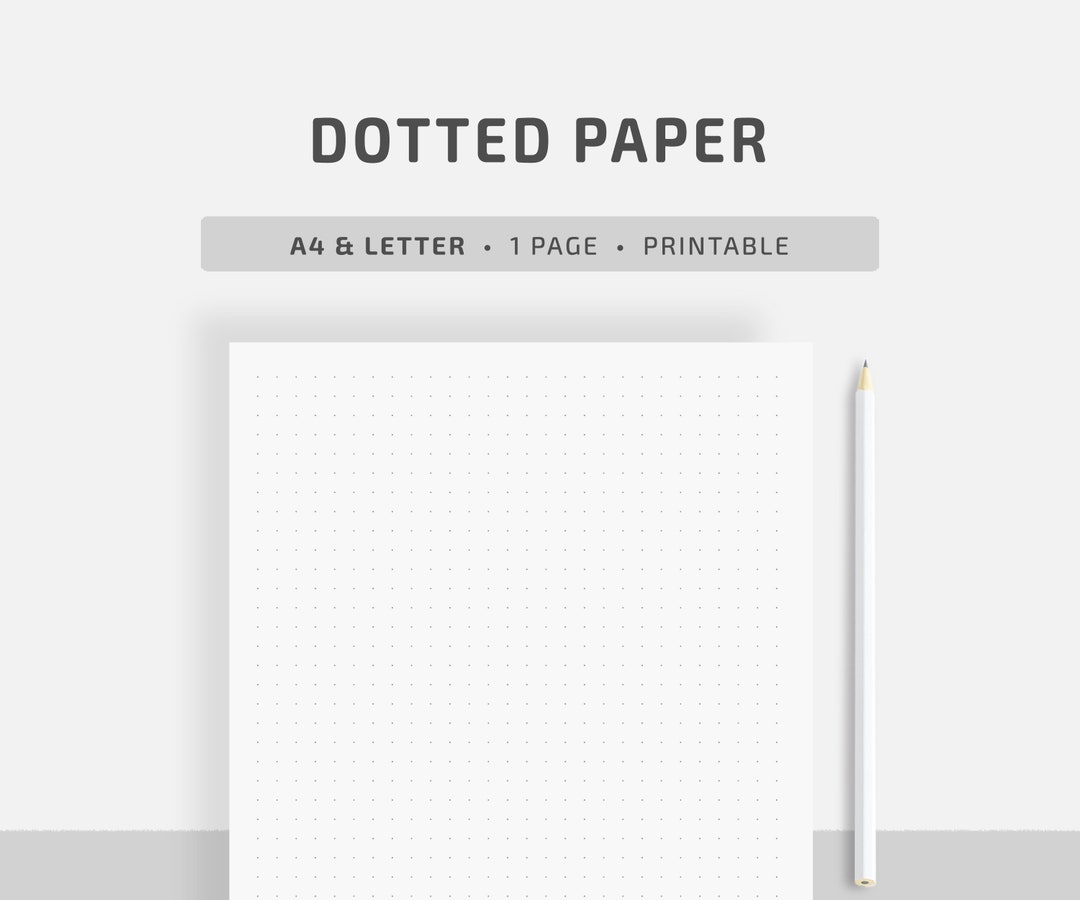 Dotted Paper for Letter & A4, Writing Paper for Notes, Planner Inserts ...