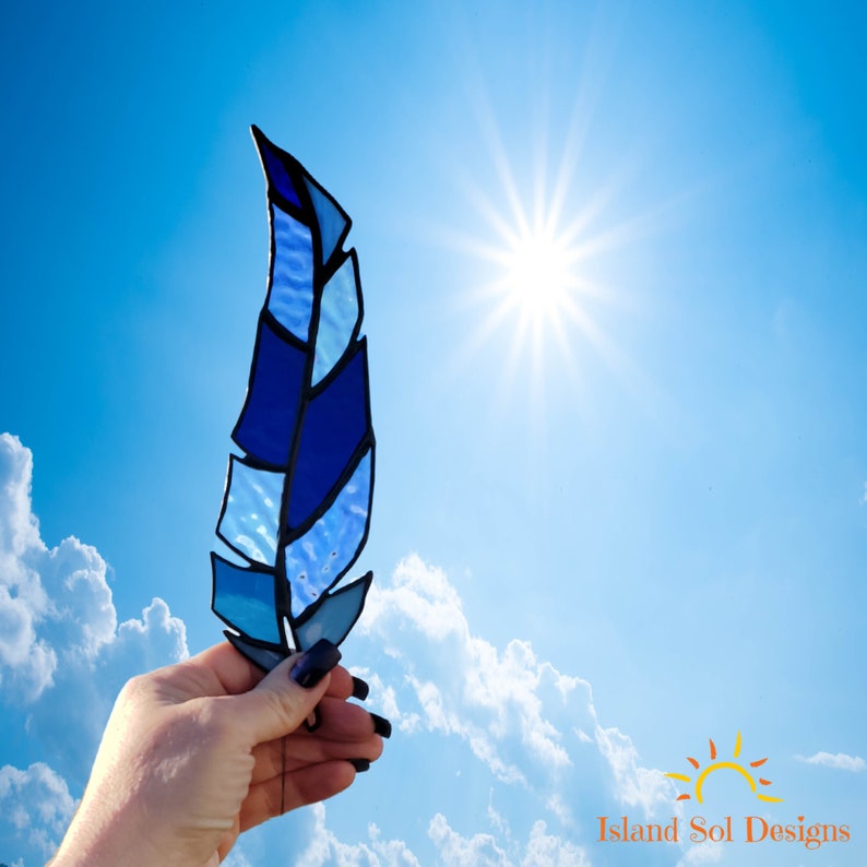 Stained Glass Feather Suncatcher Window Hanging - US Customer Only - Etsy