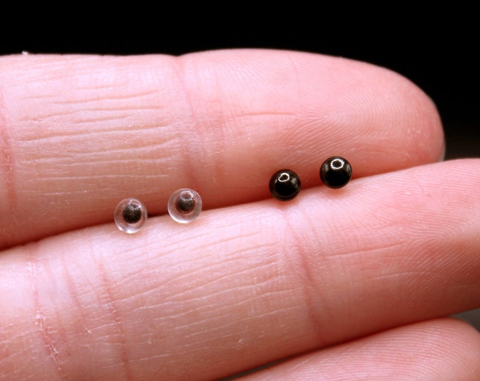 Eye Pegs 24 Pk for Miniature Doll Micro Eyes, 3 Mm Wide W/ Attached ...