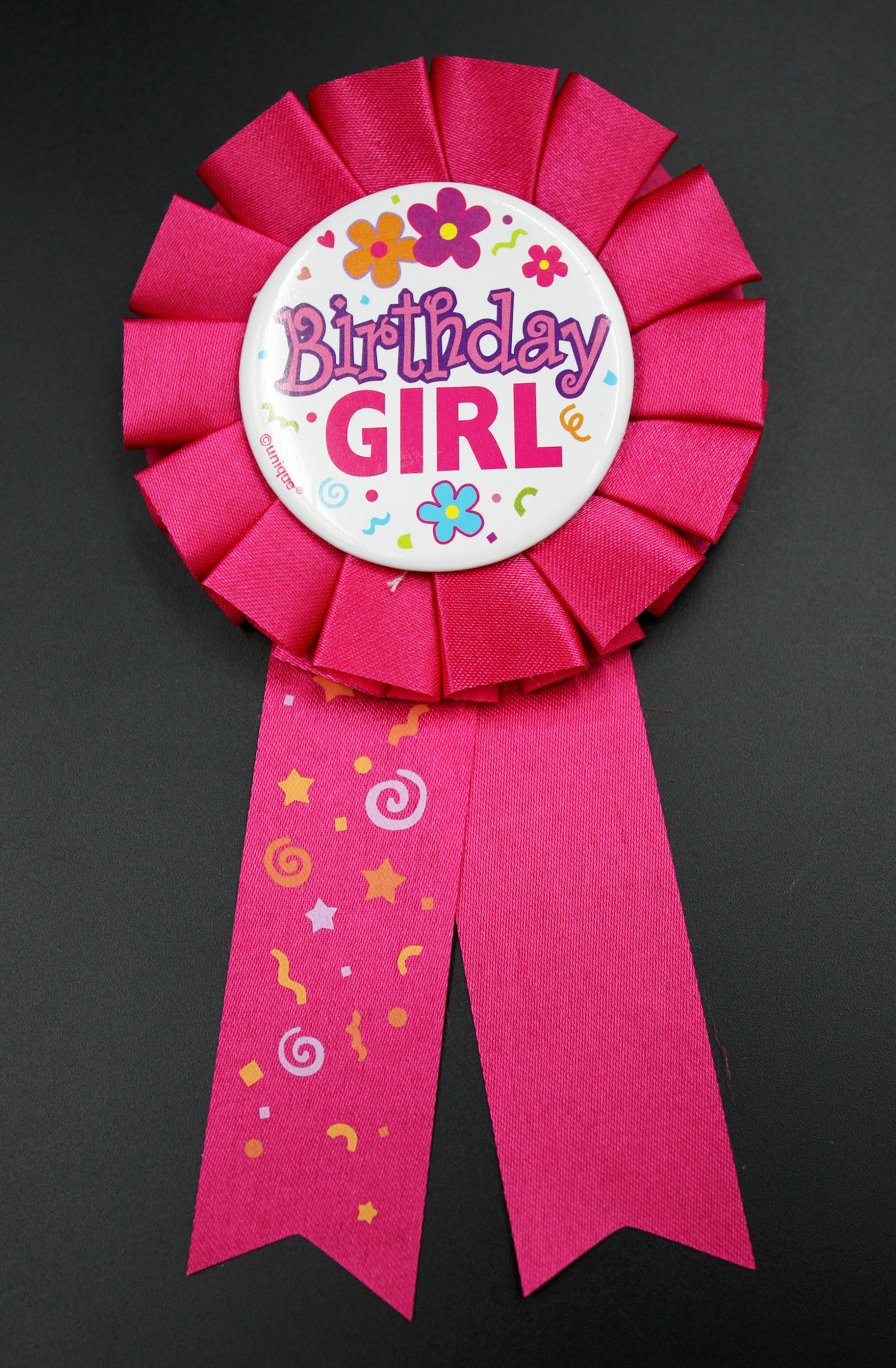 Birthday Girl Badge Hot Pink Pin-on 1st Place Ribbon Badge - Etsy