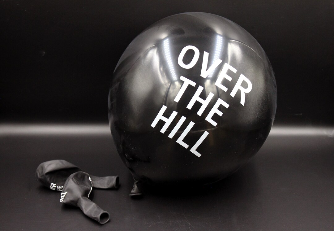 Over the Hill 40th Birthday Party Favors: Black Glasses & Balloons - Etsy