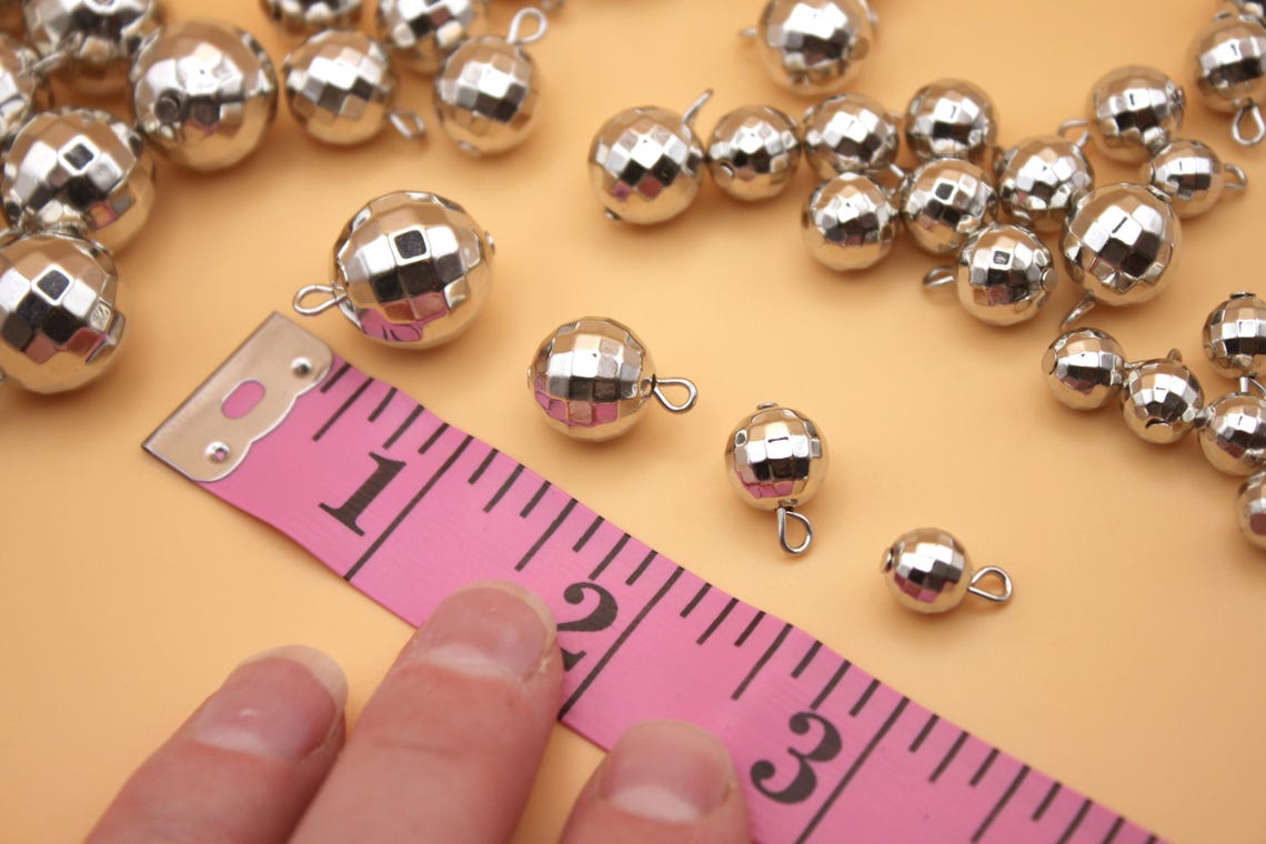 Mini Disco Balls: 6pk Jewelry Making Pendants, DIY 70s Charms ...