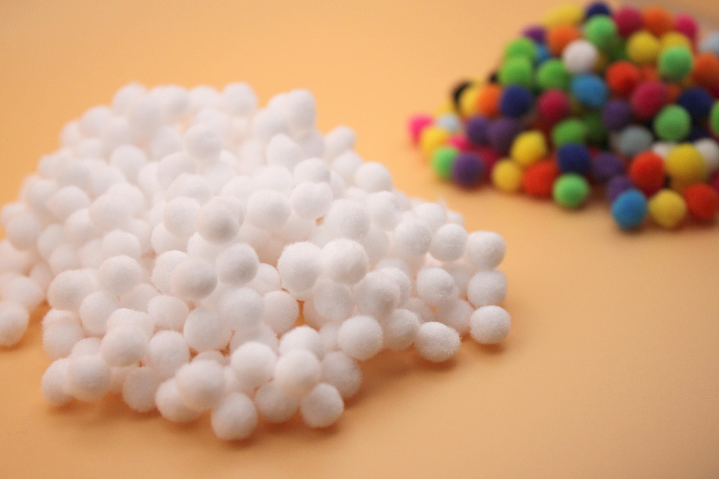 Tiny Pom Poms: 100pk 5mm Mixed Color or White Craft Supplies - Etsy