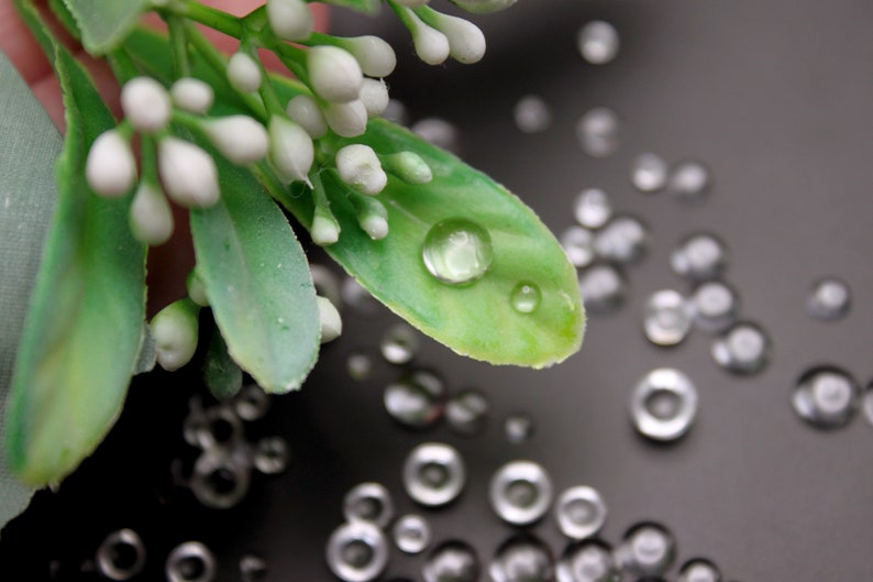 Mini Dew Drop 50pk Cabochons: Resin Water Droplets, Fairy Garden ...