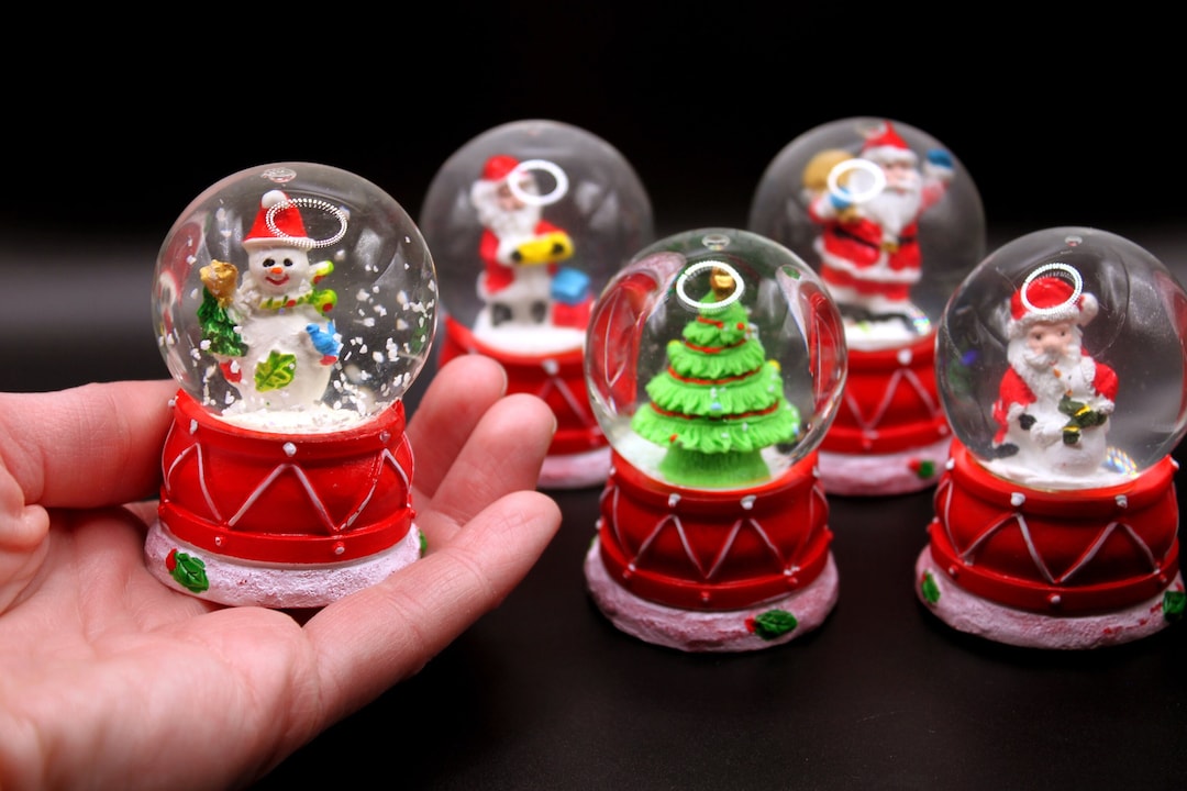 Mini Snow Globe 2 3/4 Inch Light up Miniature for Dollhouse, Christmas ...