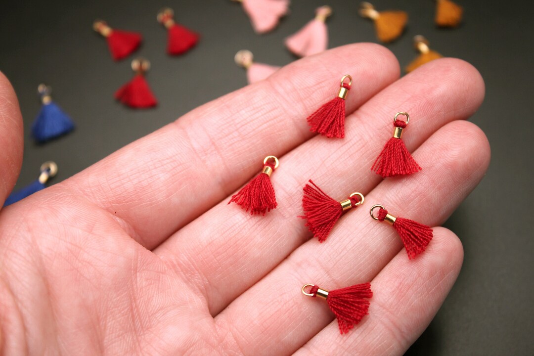 Tassels 25 Pk Micro Red or Surprise Color Mix of Extra Tiny Tassel ...
