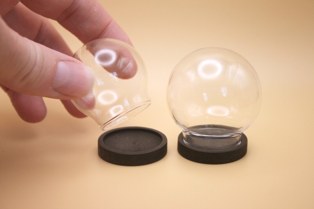 Snow Globe 1:6 Scale DIY Miniature Glass Globe & Removable Base for ...