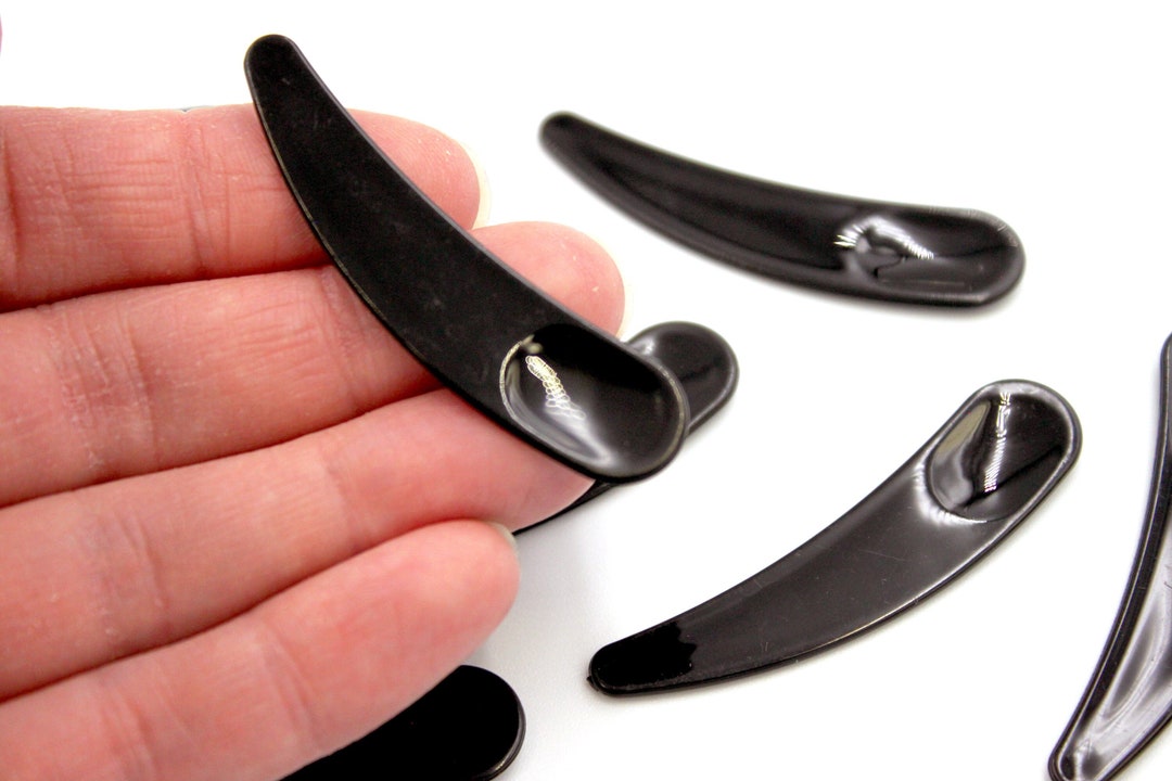 Cosmetic Spoon 10 Pk Black Small Plastic Dipping Scoop for Cosmetic ...