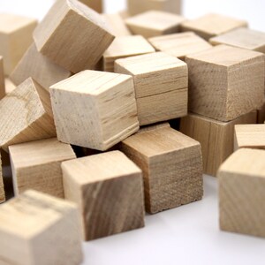 Wood Blocks 50 or 100 Pk Miniature Square or Rectangle Mini Wooden ...