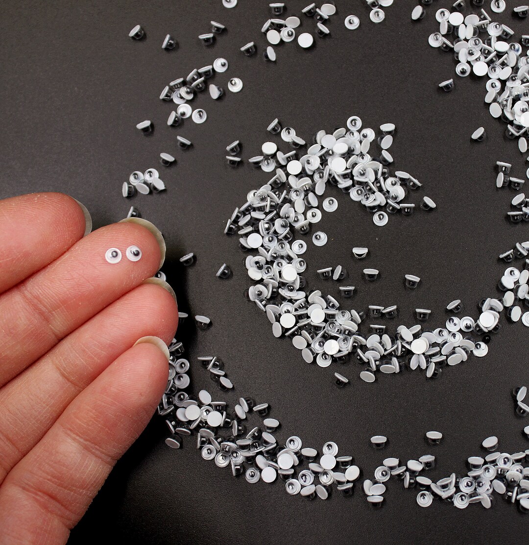 Extra Tiny Googly Eyes: 3mm Craft Wiggle Eyes - 50 or 100 Pk - Etsy